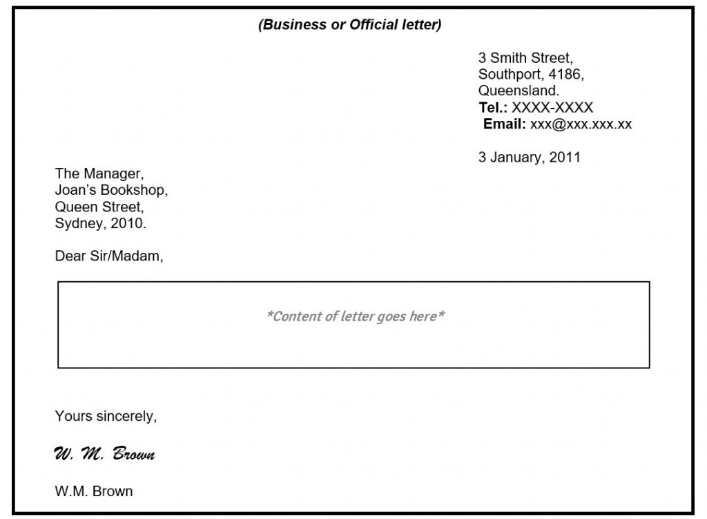Format of Letters for ISLPR Test: A Guide